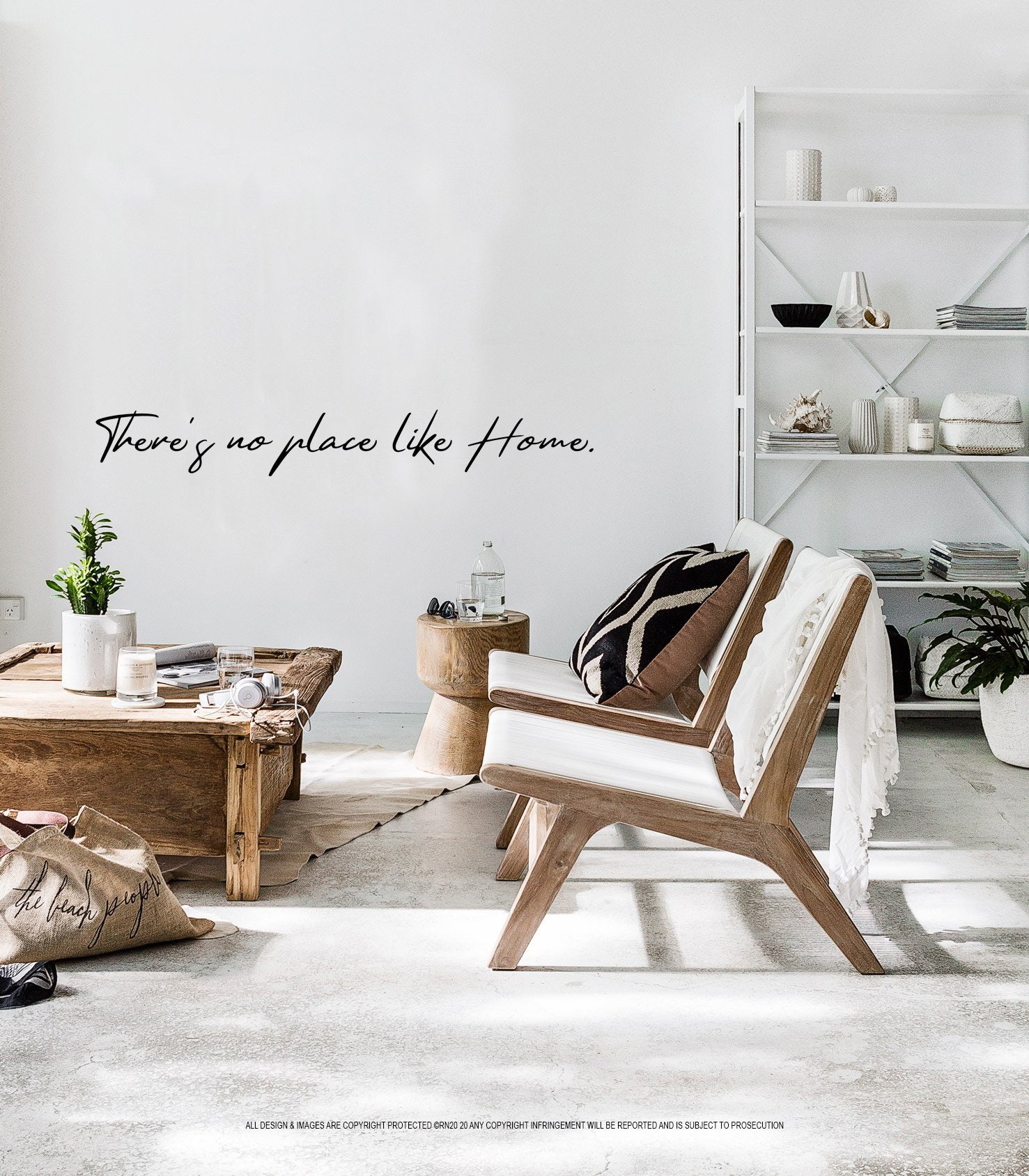 There's No Place Like Home - Wall Decal Vinyl Sticker - Minimalist Wall ...