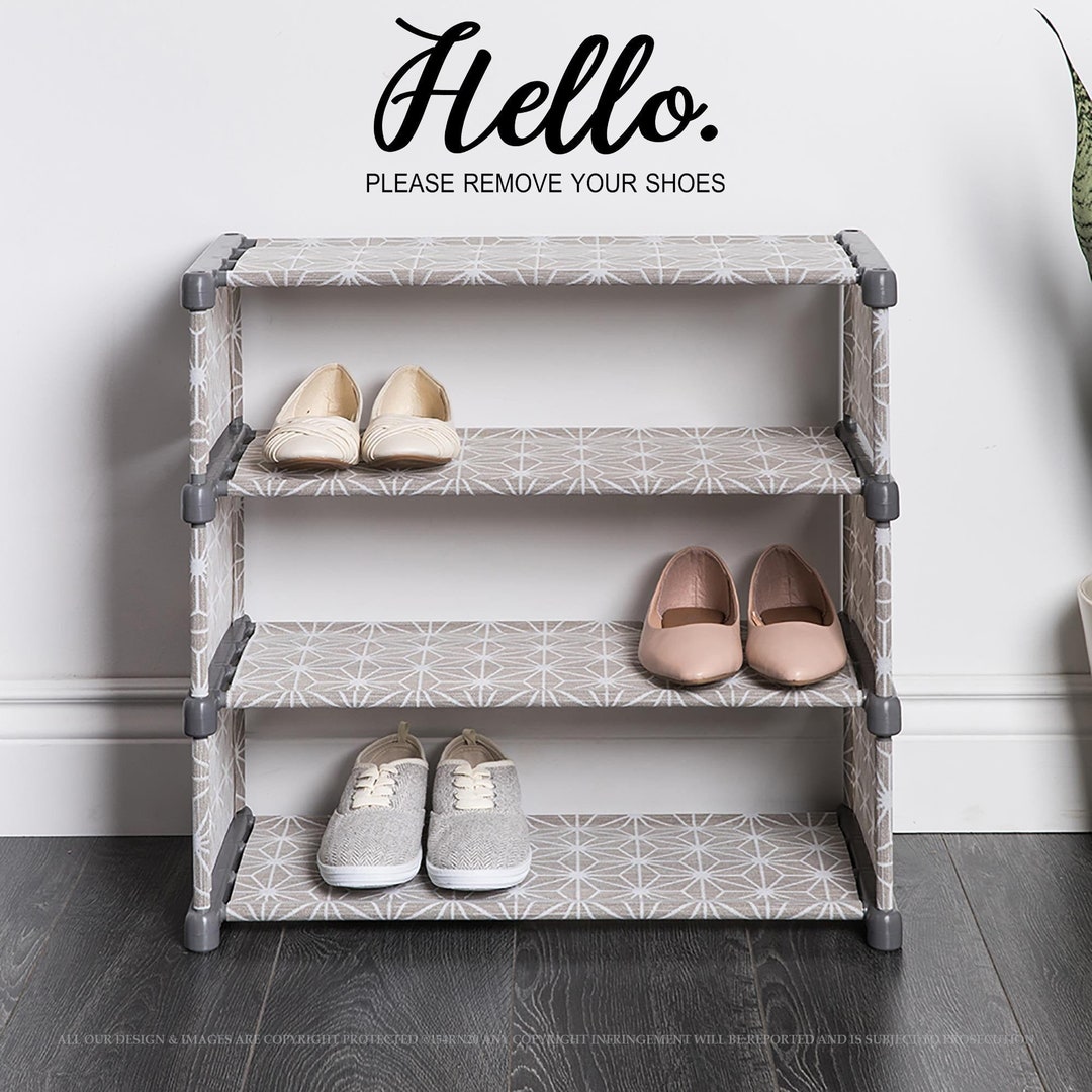 Hello Please Remove Your Shoes, Wall Decal Vinyl Sticker - Etsy