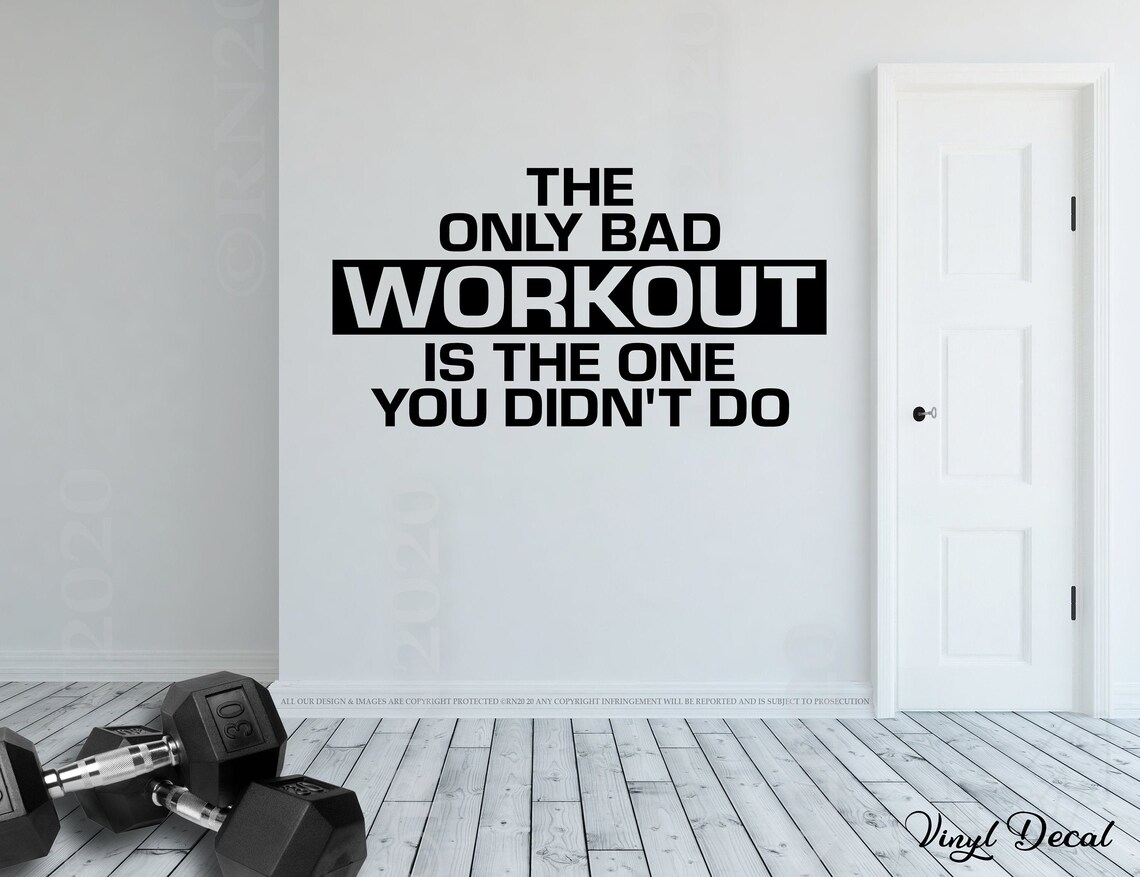 Home Gym Vinyl Decal Motivational Gym Quotes Wall Decor for - Etsy