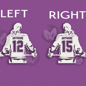 Wall Art Ringette / Ringuette Player Vinyl Decal Custom Name & Jersey ...