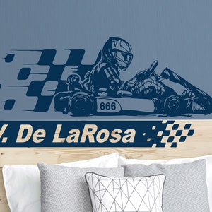 GO Kart Racing Custom Name and Kart Number - Karting Wall Decal - Go ...