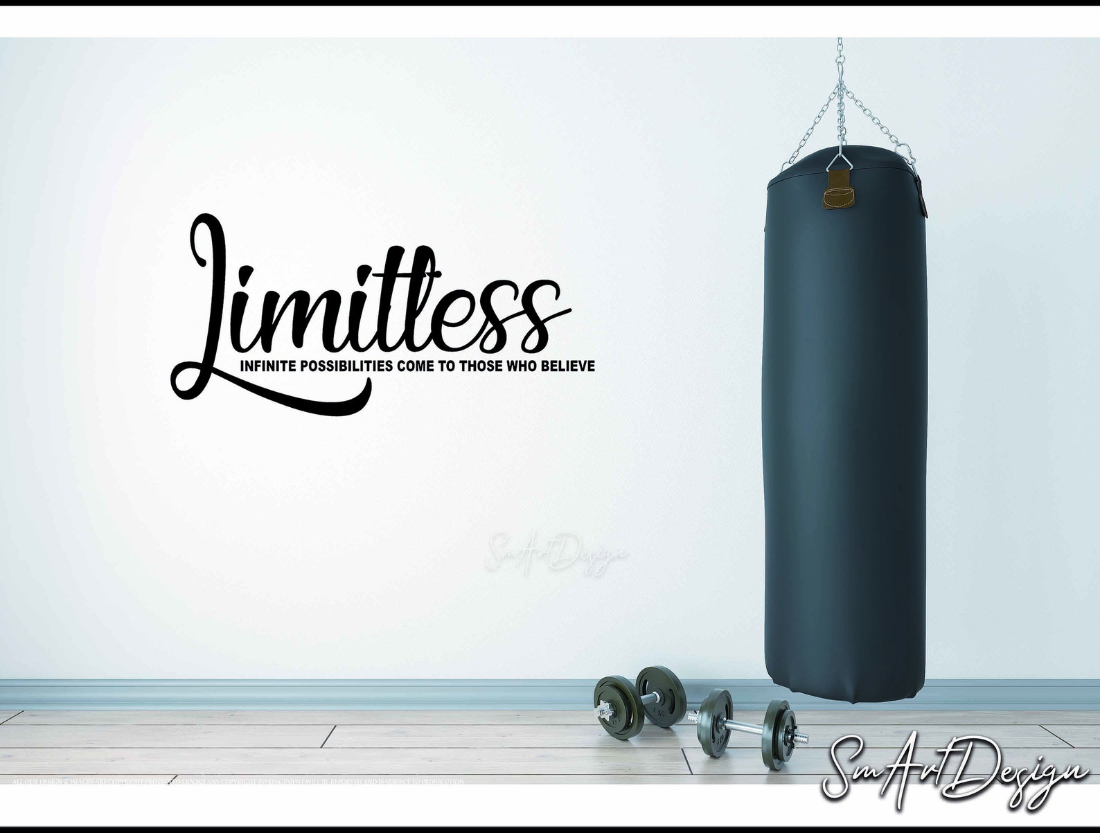Limitless Wall Decal Sticker Motivational Quote Vinyl Wall - Etsy
