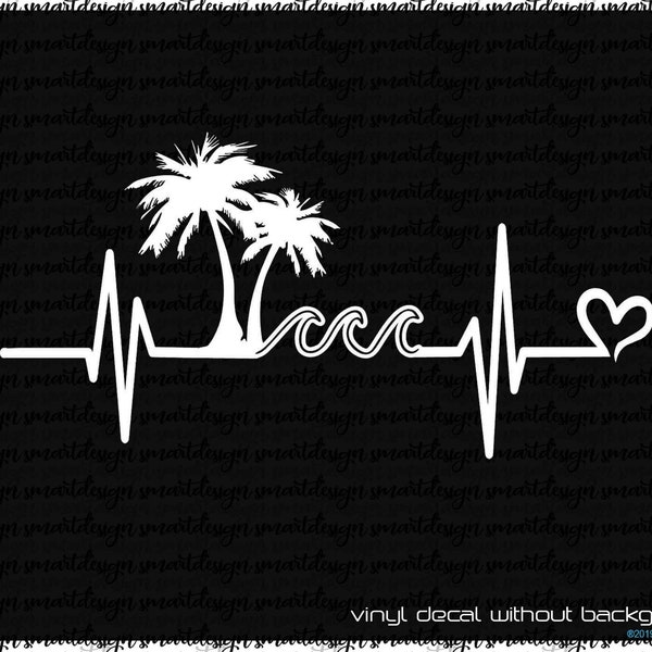 Heartbeat Decal - Etsy