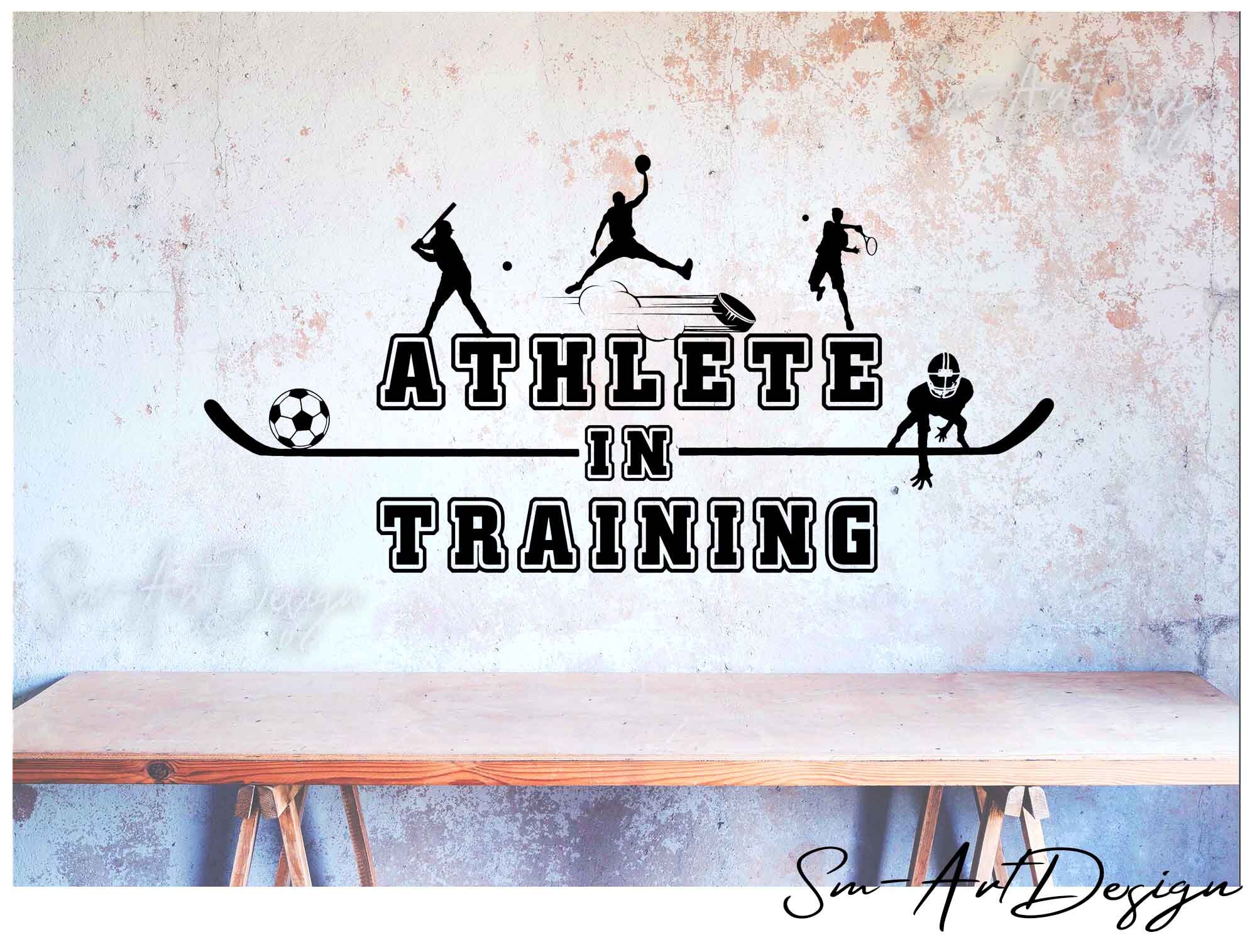 Athlete in Training Decal Sports Silhouette Wall Art - Etsy