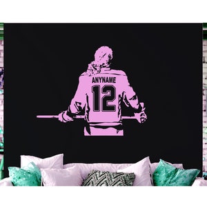 Wall Art Ringette / Ringuette Player Vinyl Decal Custom Name & Jersey ...