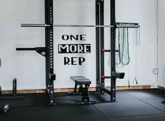 One More Rep Wall Decal Vinyl Sticker Gym Quote Gym Decor - Etsy