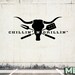 Cow Skull Chillin' N Grillin' Decal Wall Quote Longhorn Cow BBQ ...