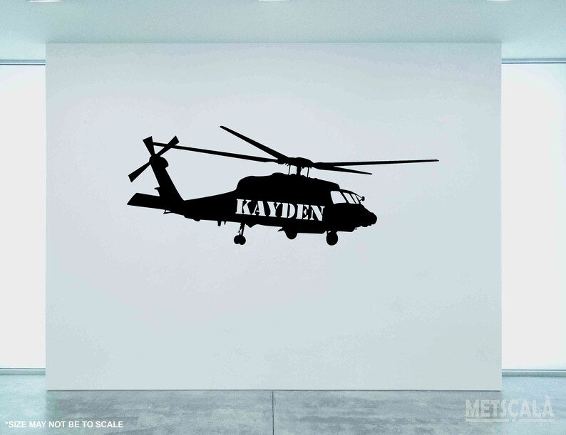 Helicopter Custom Name Decal Military Helicopter Vinyl - Etsy