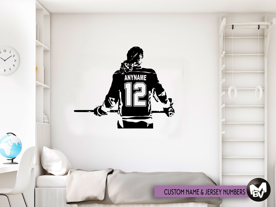 Wall Art Ringette / Ringuette Player Vinyl Decal Custom Name & Jersey ...
