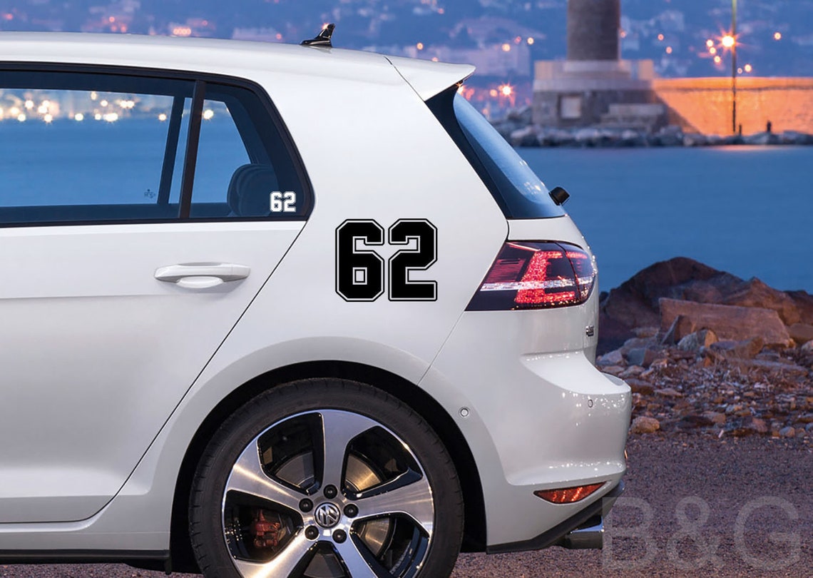 Custom Numbers 0-99 Decals Choose Your Numbers Racing - Etsy
