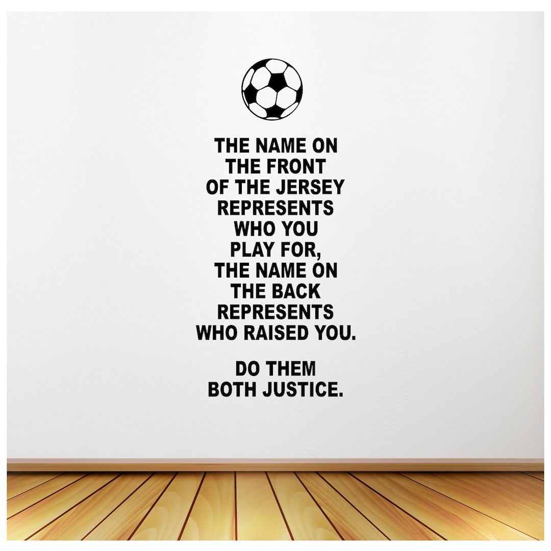 SOCCER Wall Decals - Sports Wall Saying Decal - Sports Quotes - Soccer ...