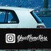 Instagram Vinyl Decal Custom Text / IG Name Hashtag Wall Decal Sticker ...