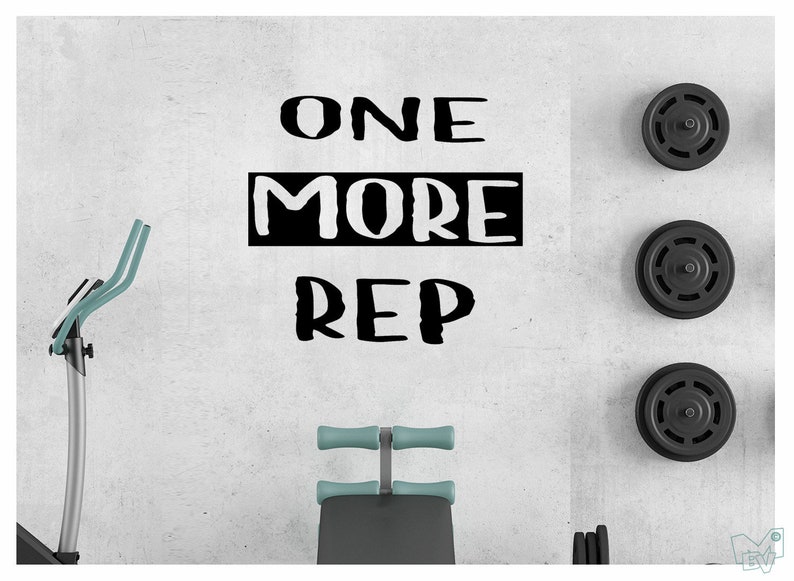 One More Rep Wall Decal Vinyl Sticker Gym Quote Gym Decor - Etsy UK