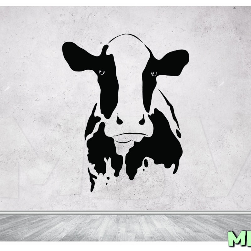 Cow Head Decal - Etsy