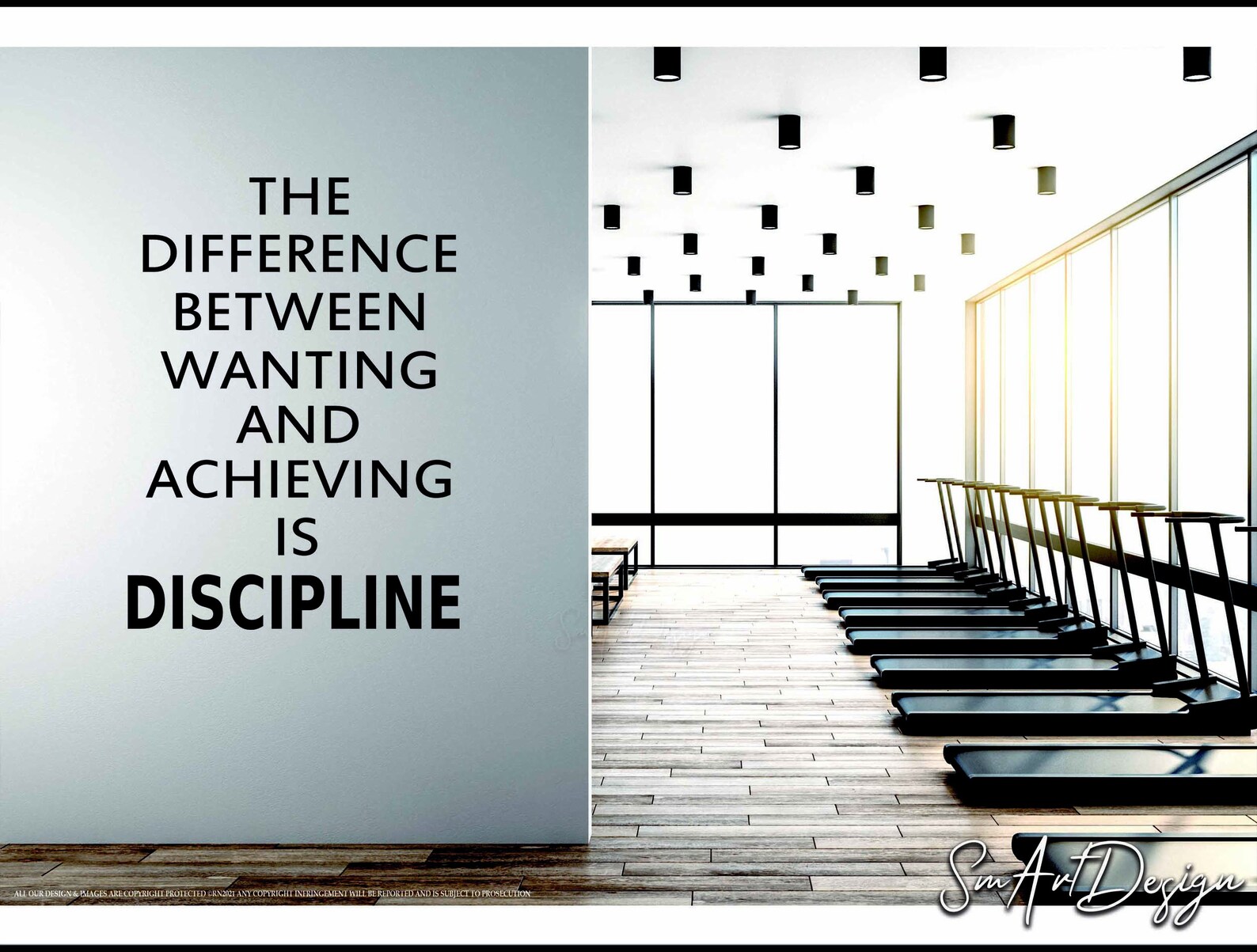 DISCIPLINE Home Gym Decal Wall Decor Motivational Quote - Etsy