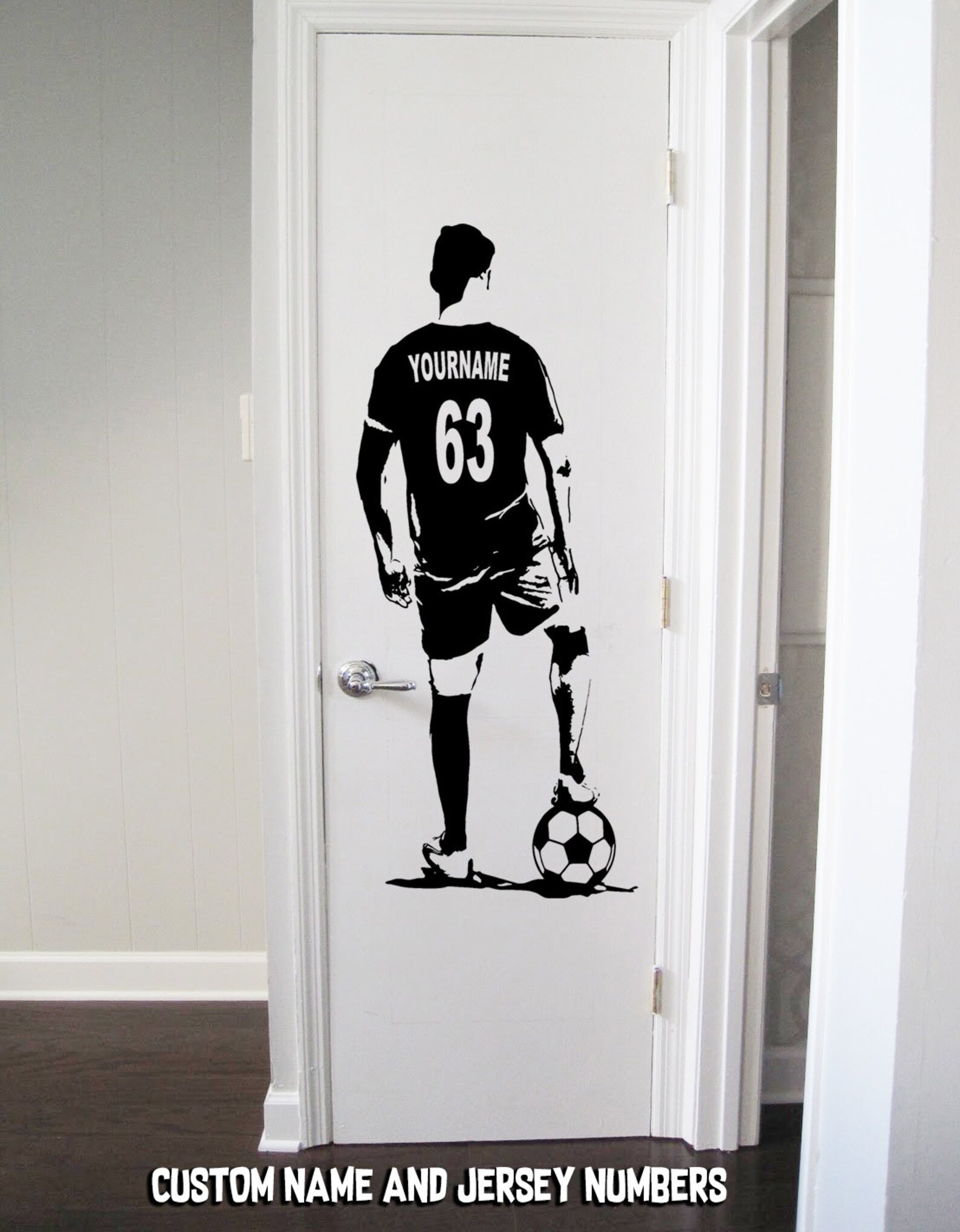 Soccer Wall Art Custom Name Football Decal Soccer Football | Etsy