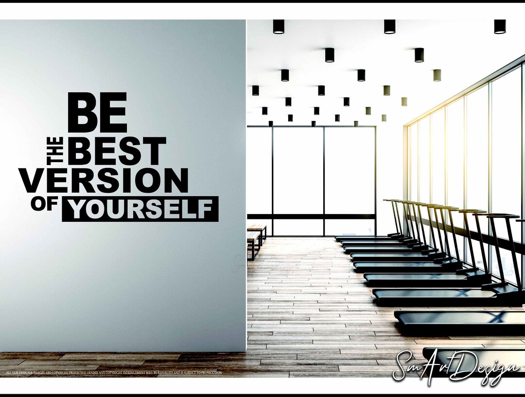 Be the Best Version of Yourself, Wall Decal Vinyl Sticker, Positive ...