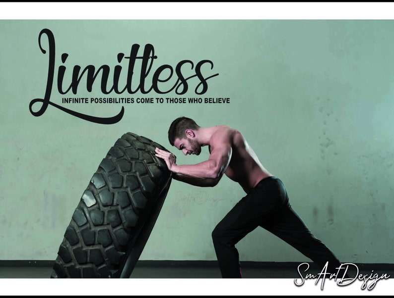 Limitless Wall Decal Sticker Motivational Quote Vinyl Wall - Etsy