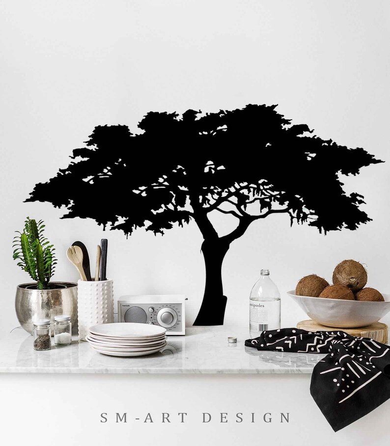 Tree Wall Decal Tree Wall Art Tree Wall Decor Tree Vinyl | Etsy