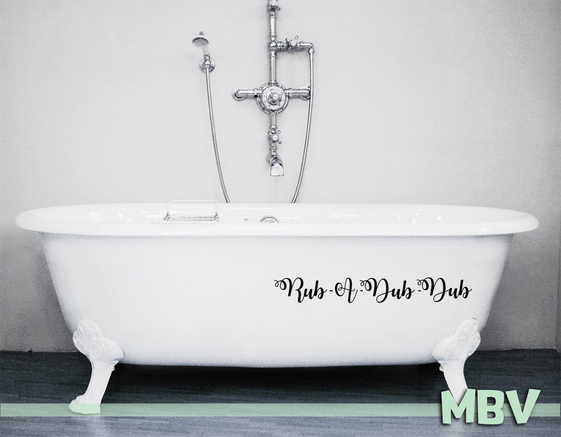Rub a Dub Dub Wall Decal Wall Art Wall Decor Vinyl - Etsy