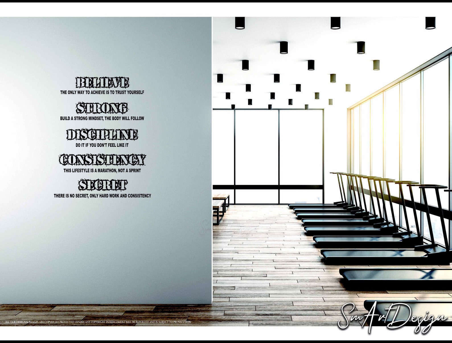 Believe Strong Discipline Consistency Secret Wall decal vinyl | Etsy