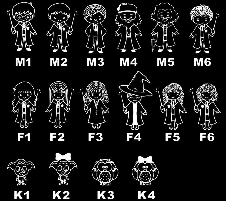 Personalized Custom Wizard Family Car Vinyl Decal Wizards Witches Magic ...