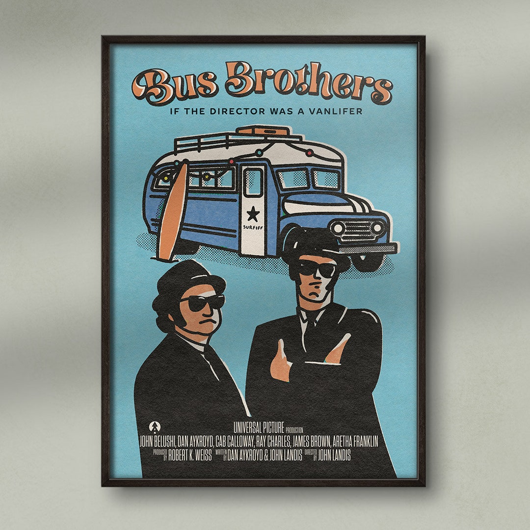 BUS BROTHERS, Movie Poster for Vanlife - Etsy