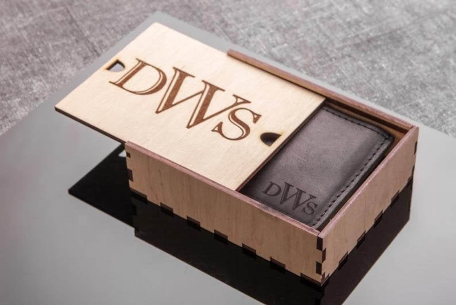 Personalized Wallets for Men Black Custom Leather Wallet - Etsy