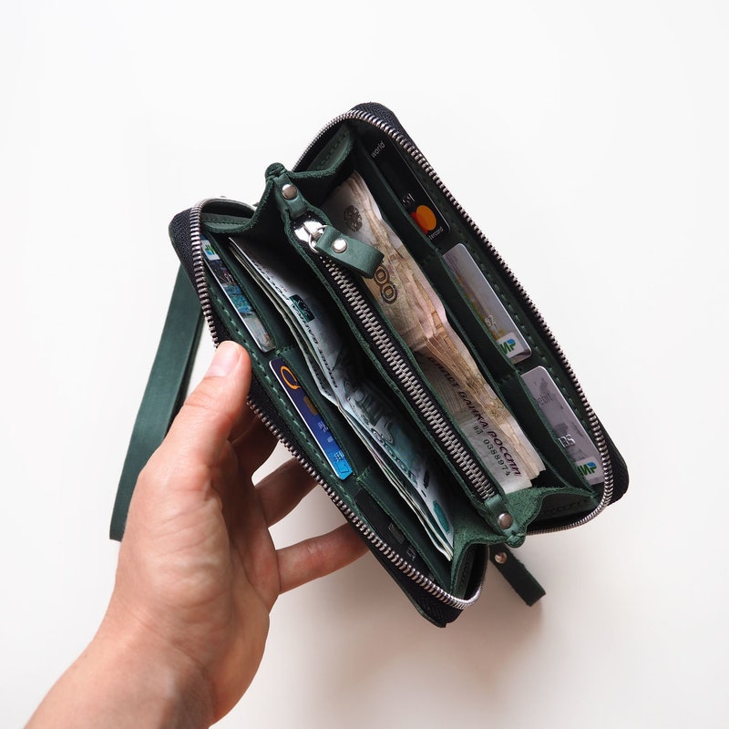 Double Zipper Wallet Women - Etsy