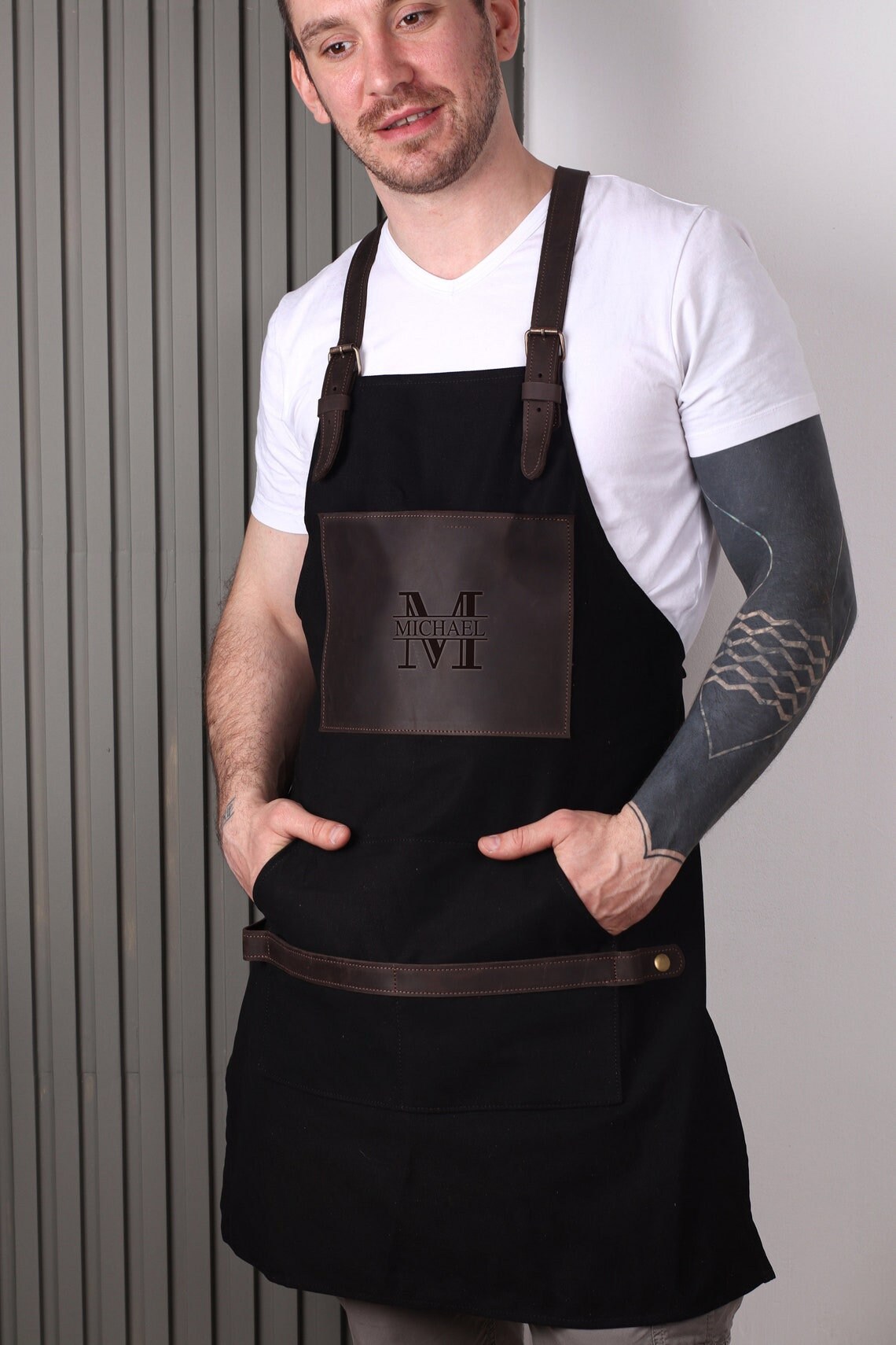 Personalized Apron With Logorestaurant Apronbartender | Etsy
