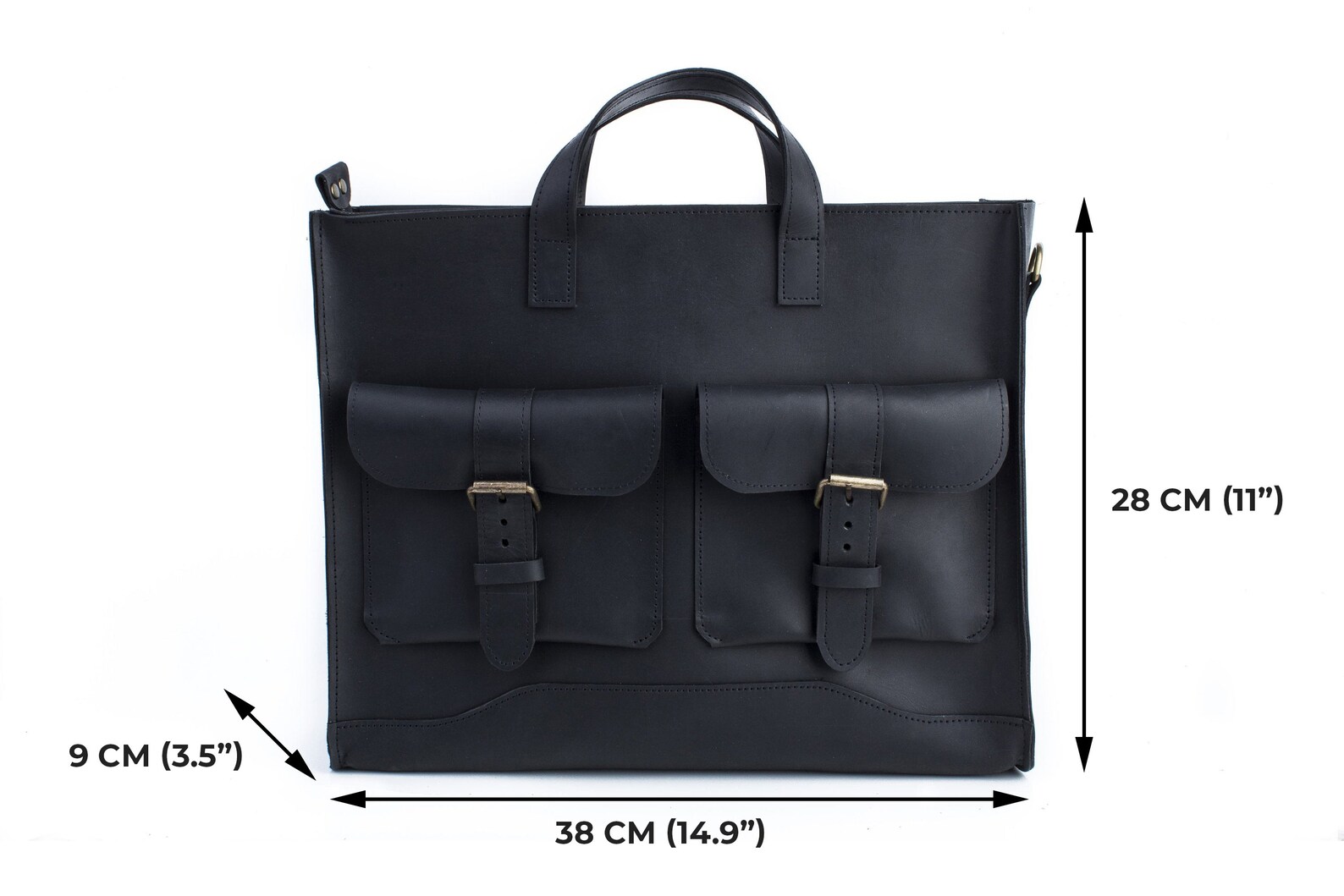 Leather briefcase3rd anniversary giftLeather bagMens | Etsy