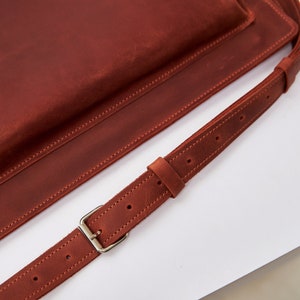 Leather Laptop Bag With Zipper,womens Laptop Bag,minimalist Laptop Bag ...