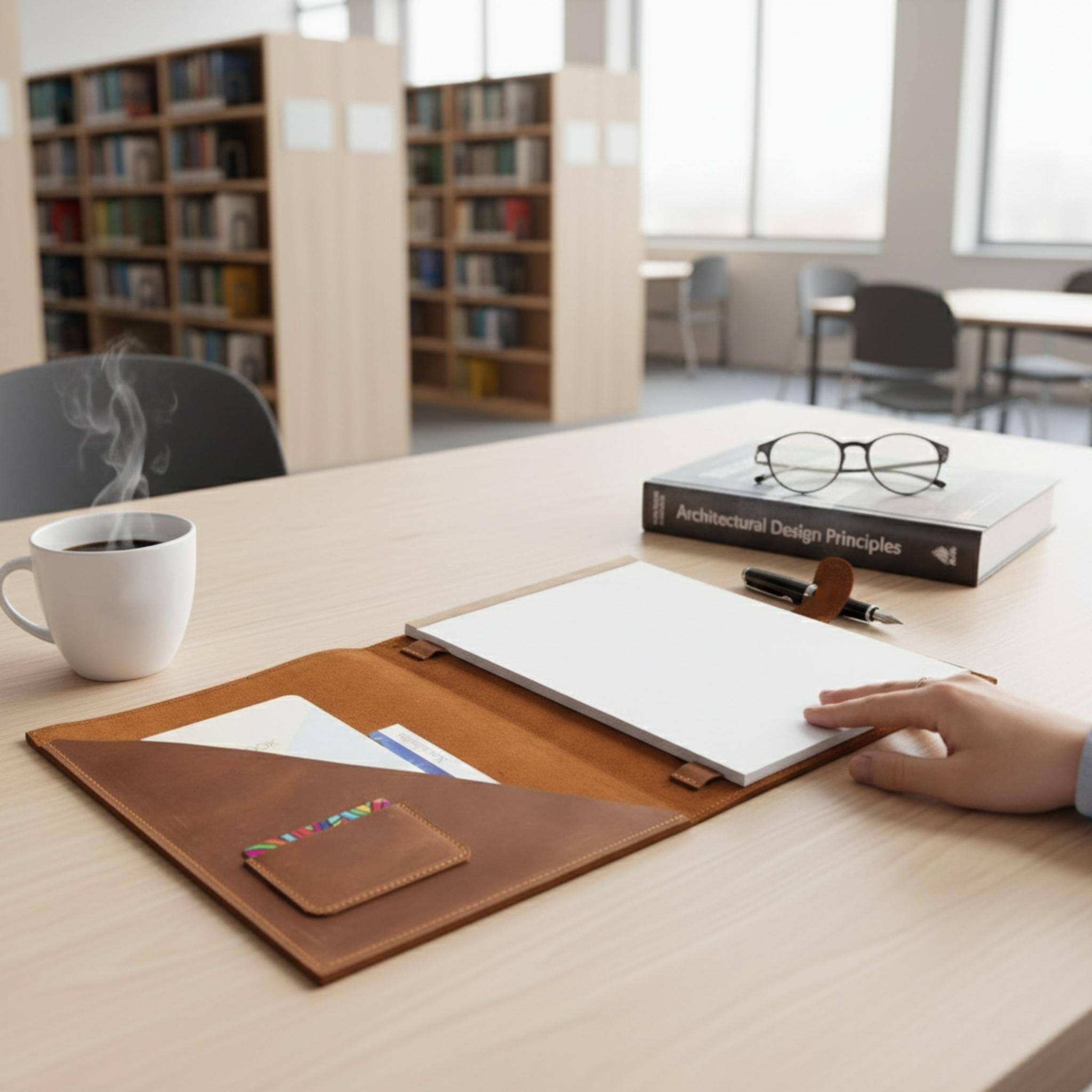 Leather Notepad Holder, Personalized Leather Portfolio, Custom Leather ...
