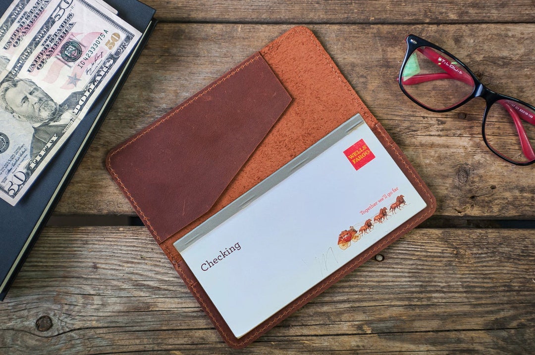 Leather Checkbook Cover,personalized Checkbook Cover,checkbook Wallet ...
