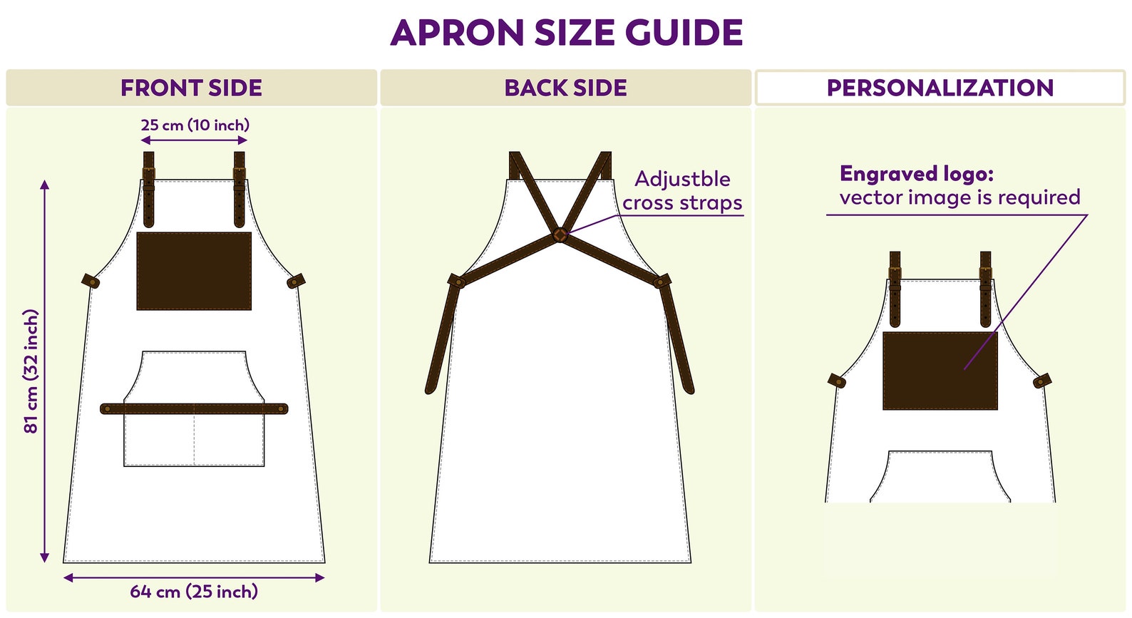 Personalized Apron With Logorestaurant Apronbartender | Etsy