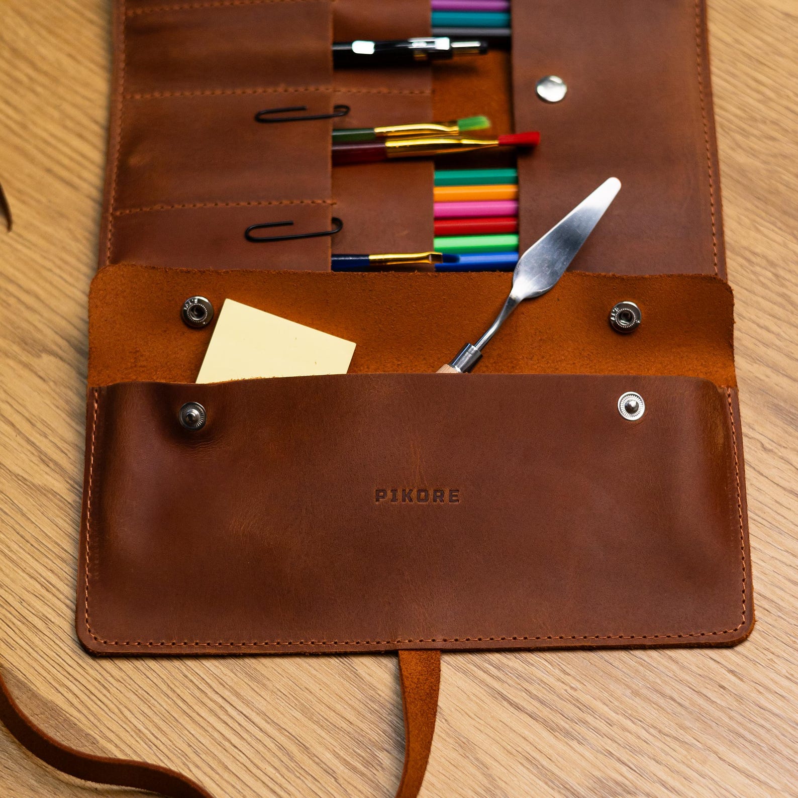 Leather Artist Roll, Artist Gift Idea, Leather Pencil Holder, Artist ...