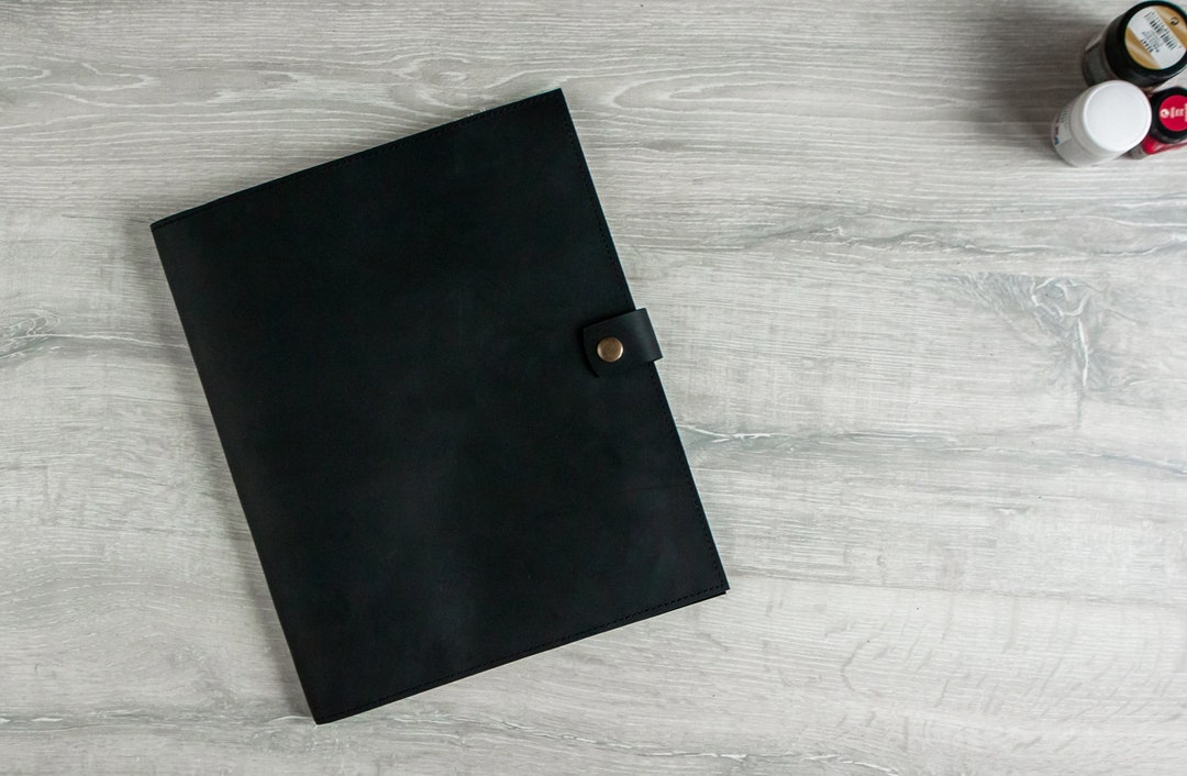 Leather Portfolio for Men, Black Portfolio, Paper Portfolio, Custom ...