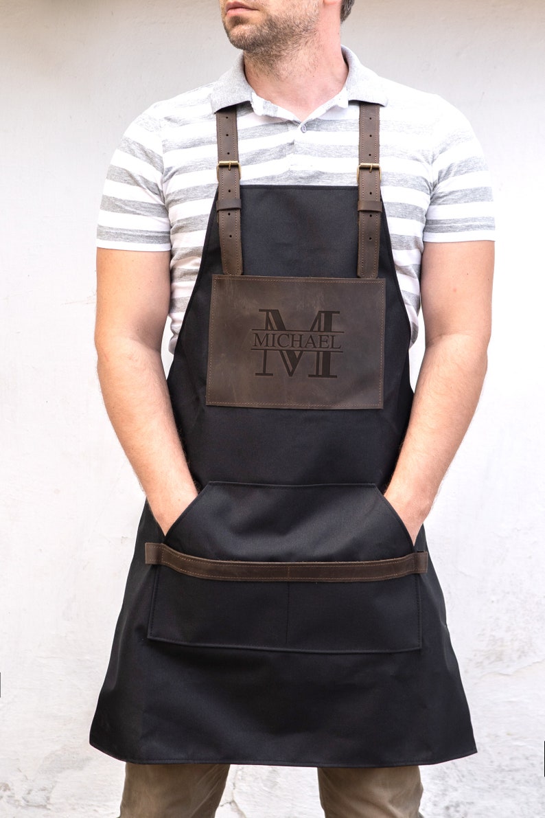 Personalized Apron With Logorestaurant Apronbartender - Etsy