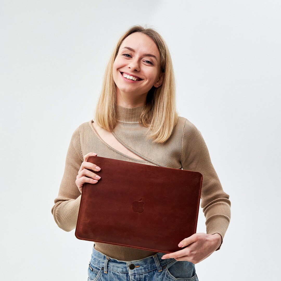 Personalized MacBook Sleeve, Leather MacBook Pro Sleeve, MacBook Pro 14 ...