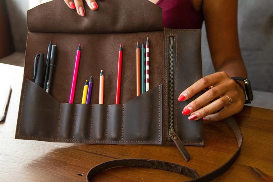 Leather Roll Artist,leather Pencil Roll Case,leather Tool Roll Case ...