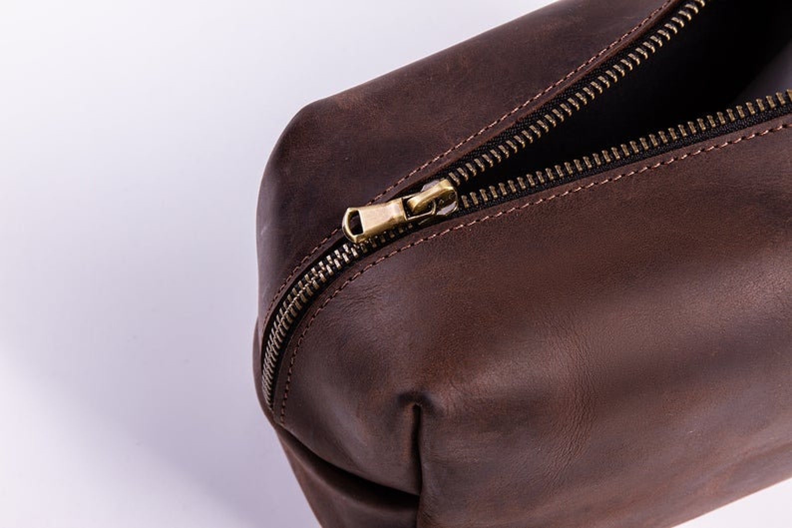 Leather Makeup Bag,monogram Makeup Bag,large Makeup Bag,custom Makeup ...