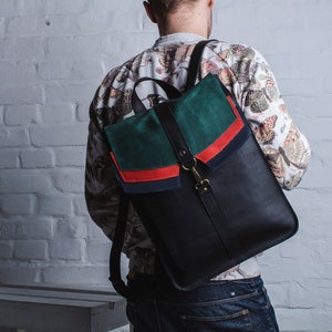 Three Color Backpack,laptop Backpack,school Backpack,leather Backpack ...