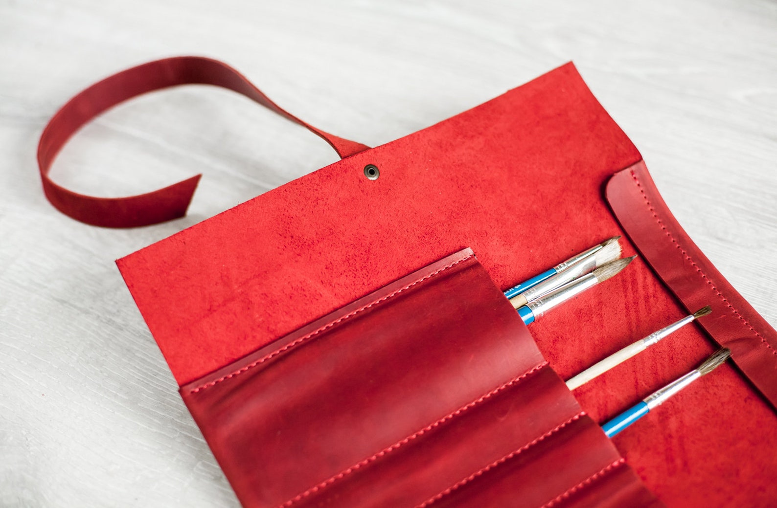 Leather Pencil Casepencil Wrap Casepen Roll Caseleather Pen | Etsy