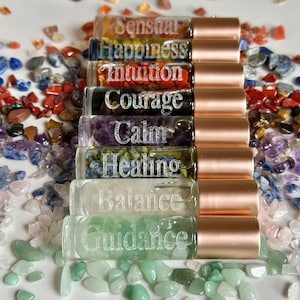 Crystal Infused Essential Oil Rollers | Crystal Rollers | Essential Oil ...