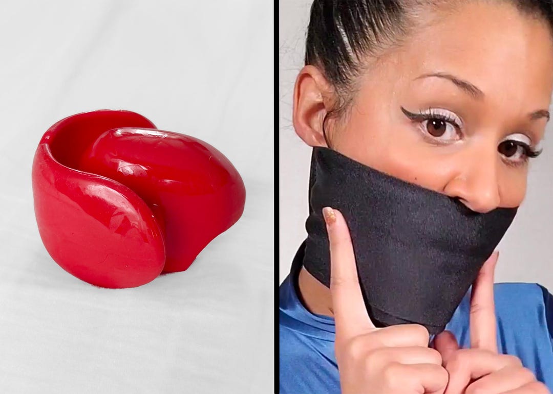 Tongue Trapper Mouth Restraint Closed Mouth With Darlex Wrap Mouth ...