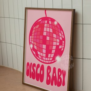 Disco Baby, Digital Download, Retro, Groovy Wall Art, Printable, Poster ...