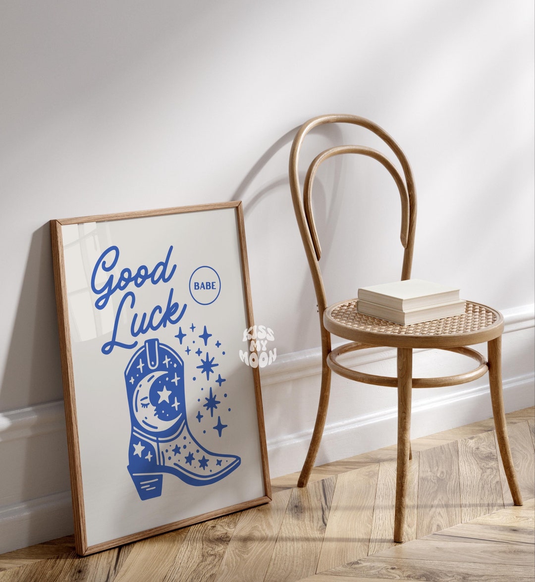 Good Luck Babe Art Prints, Retro Poster Art Print, Wall Art, Printable ...