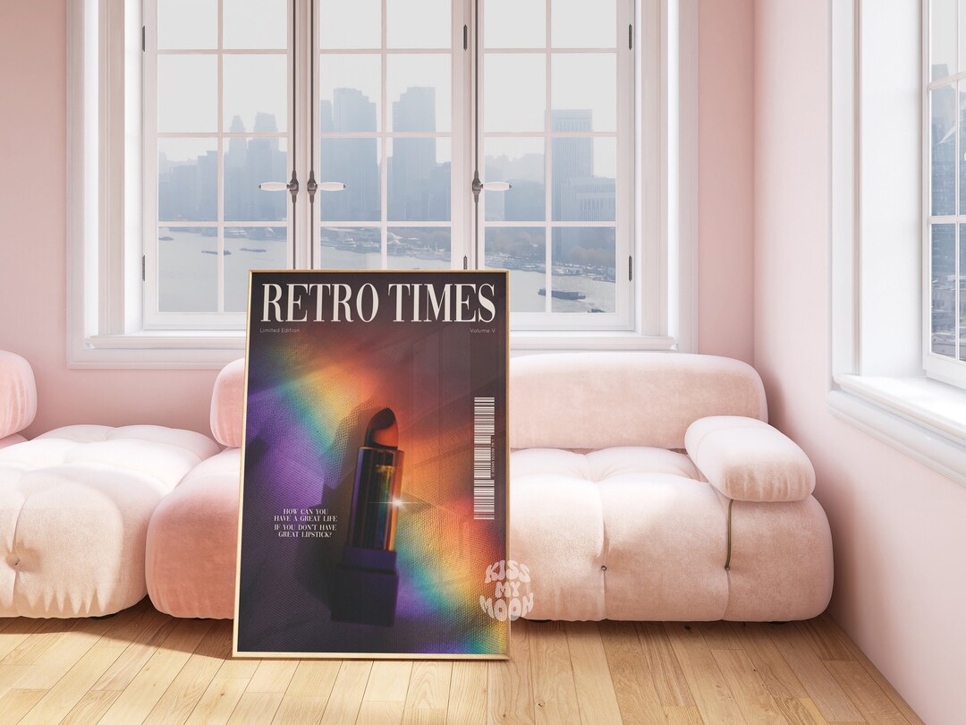 Retro Magazine Cover, Art Printable, Inspirational Art, Retro Poster ...