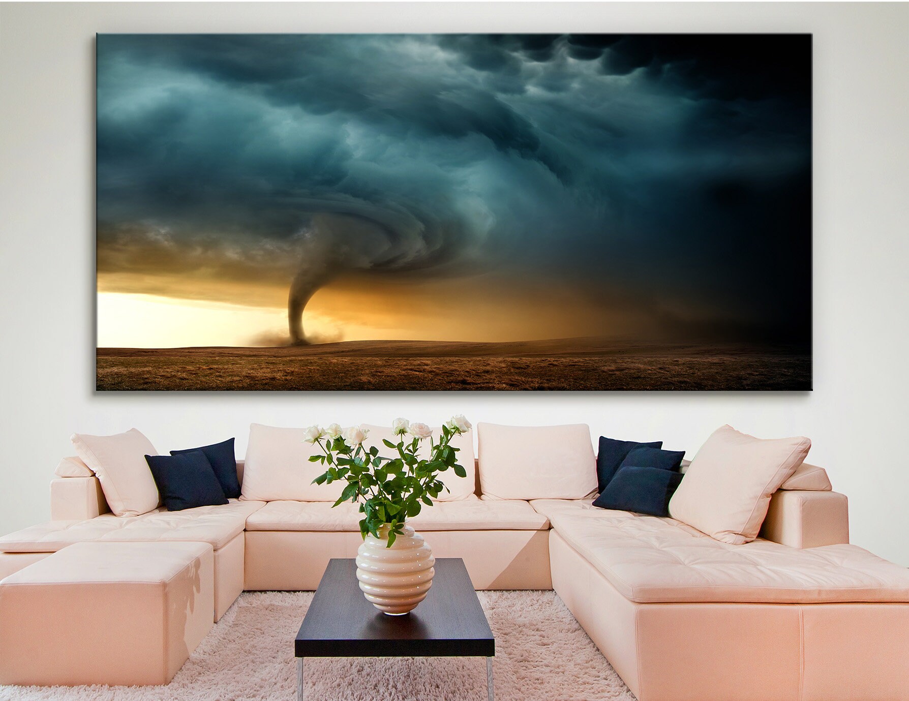 Tornado Canvas Tornado Wall Art Tornado Svg Ocean Art | Etsy