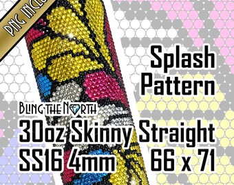 Ss16 Rhinestone Template for 30oz Skinny Tumbler - Etsy